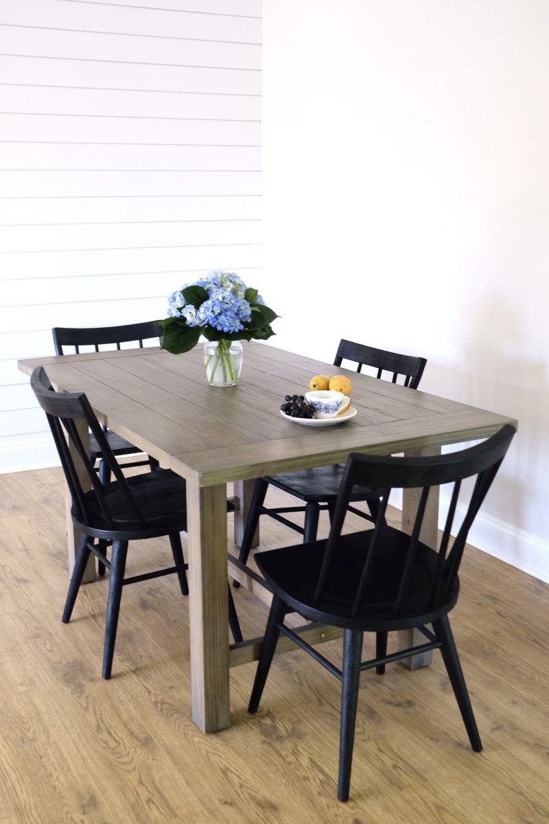 Farmhouse Dining Table Black Legs