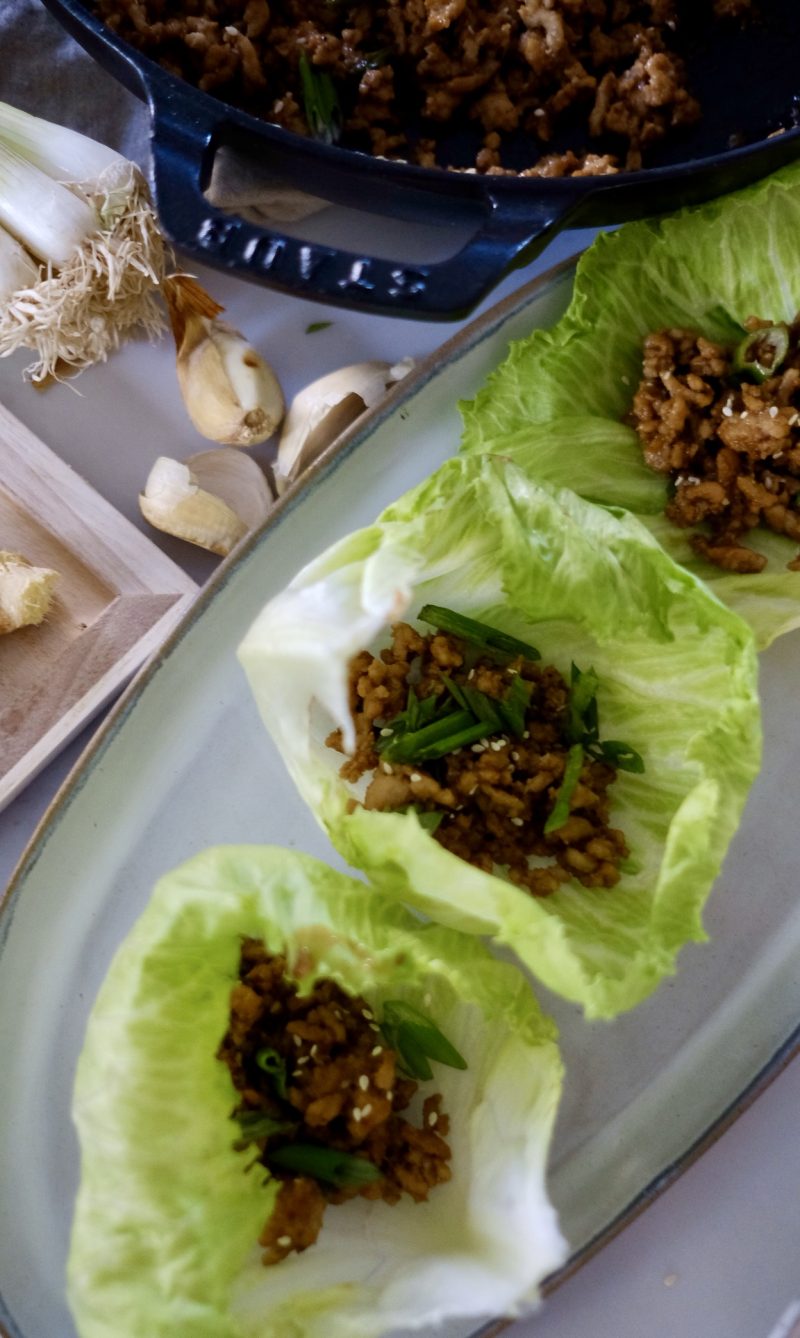 Asian Inspired Lettuce Wraps - Style + Eat
